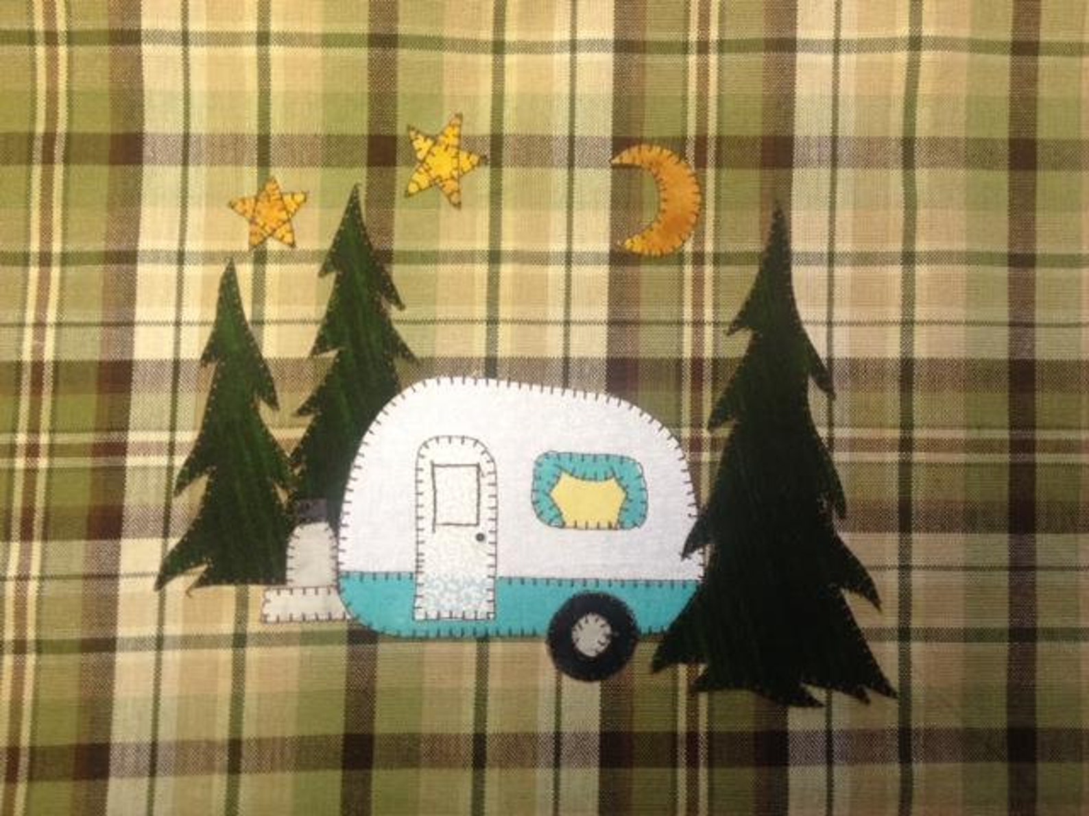 Camper Sweet Camper Applique PDF Pattern for Tea Towel - Etsy