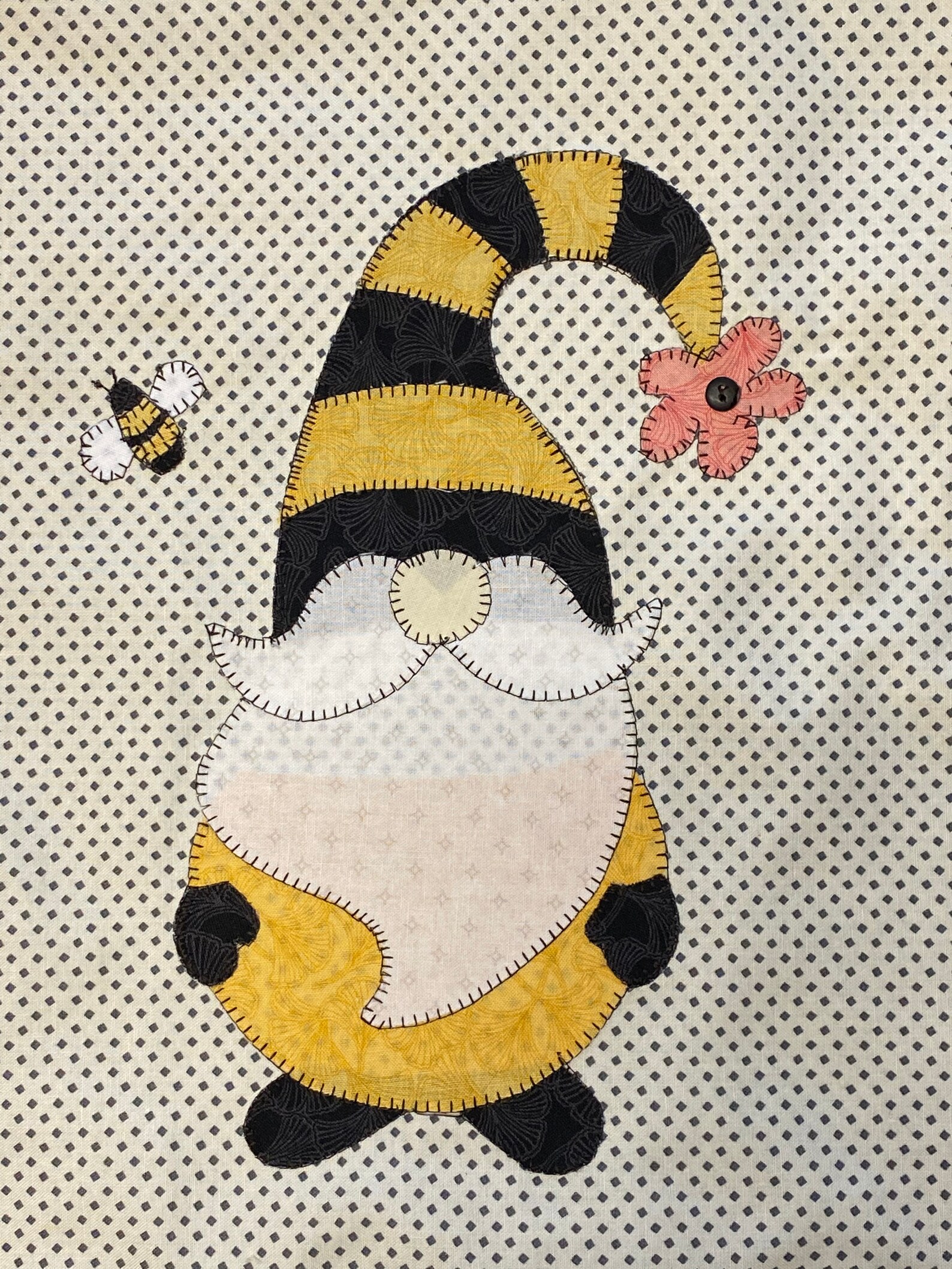 Bumble PDF Pattern for Fusible Applique Gnome Design by Quilt Doodle ...