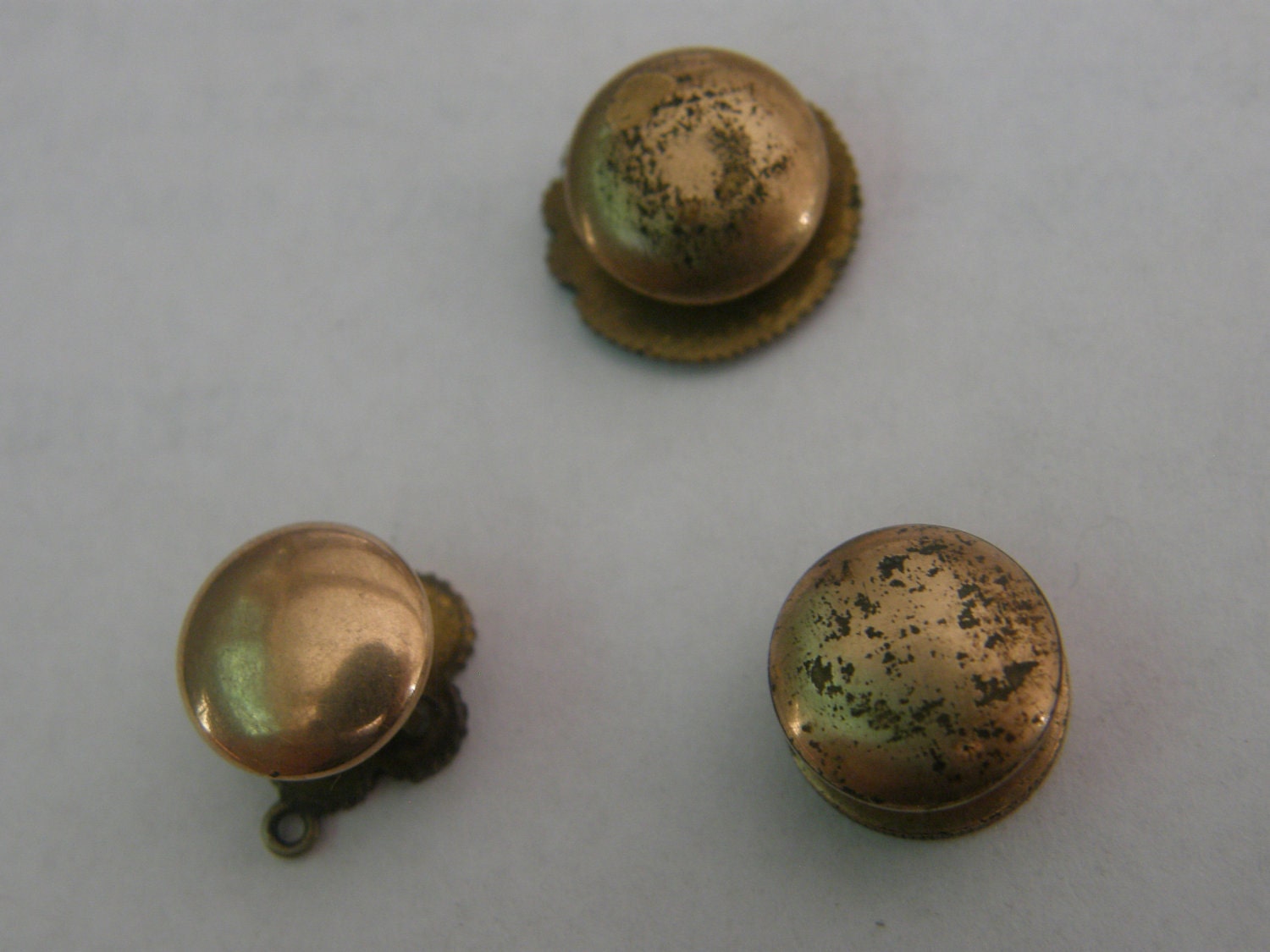 Victorian Cuff Buttons - 3 Singles in Rose Gold, Yellow, Gold and ...