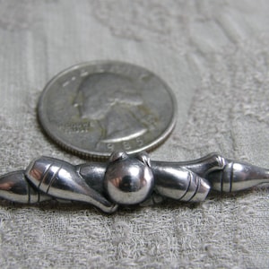 Vintage Silver Brooch With Bowling Ball and Pins Circa the 1960's - Etsy