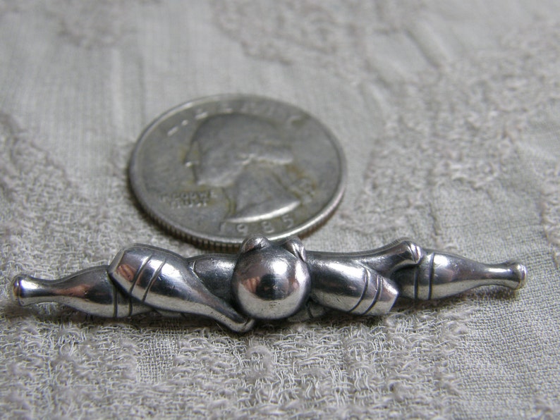 Vintage Silver Brooch With Bowling Ball and Pins Circa the 1960's - Etsy
