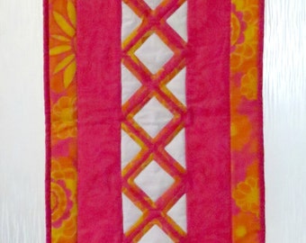 Baltimore Album Style Wall Hanging Quilt in Hot Pink Orange | Etsy