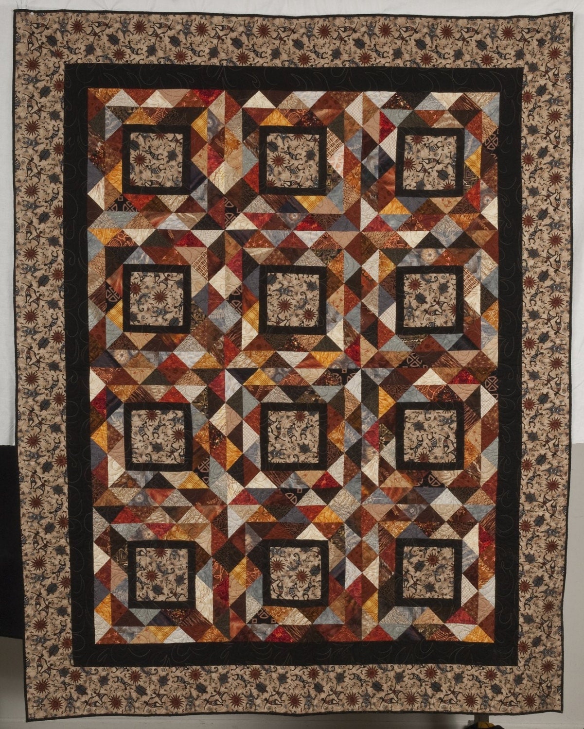 Quilt -- Ocean Waves in Earth Colors - Etsy