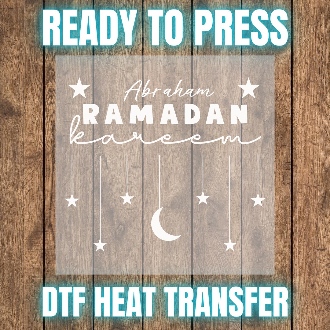 Abraham Ramadan DTF Transfer, Islamic Fasting Shirt, Crescent Moon ...