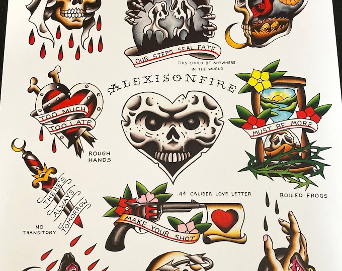 Alexisonfire Tattoo Flash Poster - Etsy Canada