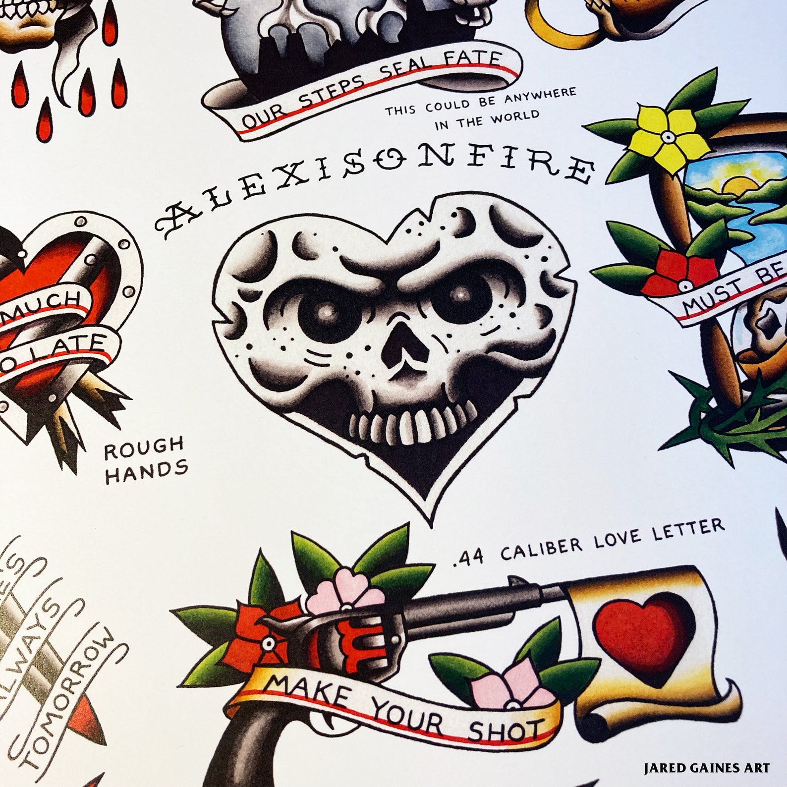 Alexisonfire Tattoo Flash Poster - Etsy