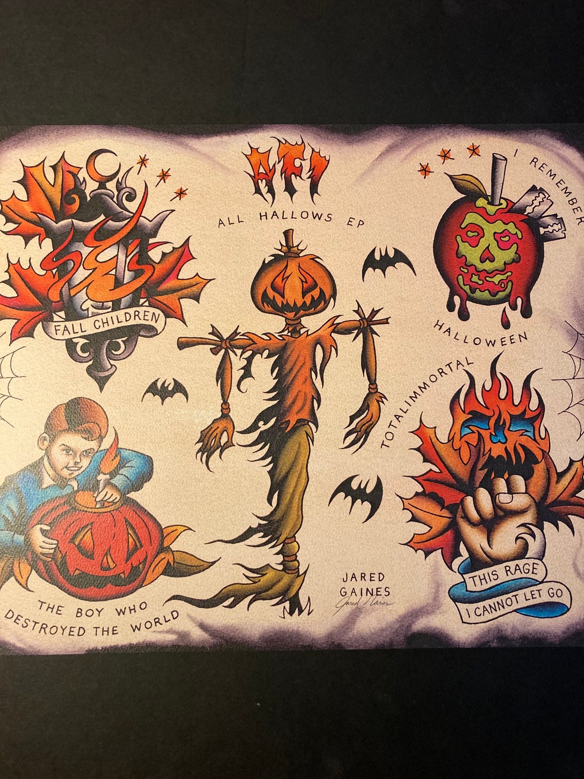 AFI Halloween Tattoo Flash - Etsy