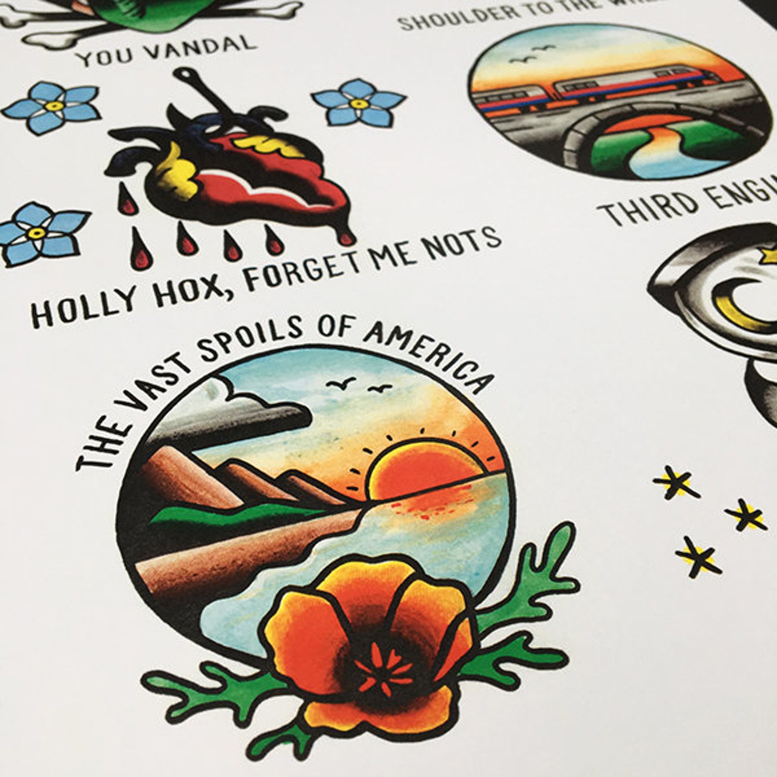 Saves the Day Tattoo Flash - Etsy