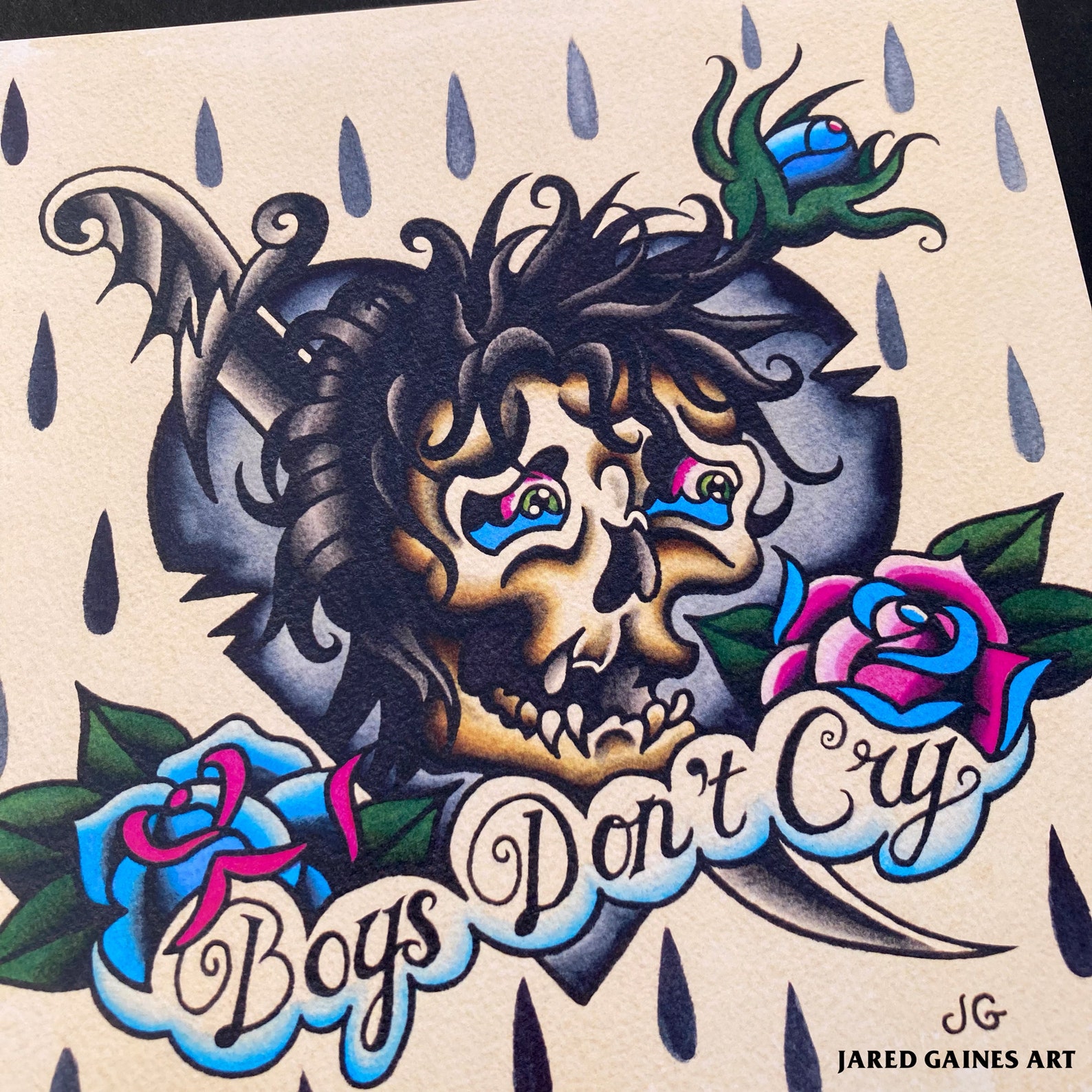 The Cure Tattoo Flash - Boys Don't Cry - Etsy