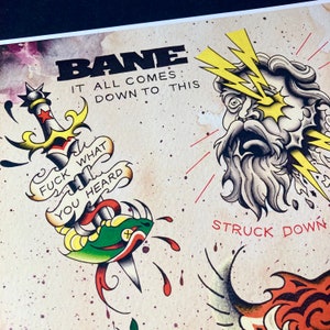Bane Tattoo Flash - It All Comes Down to This - Etsy