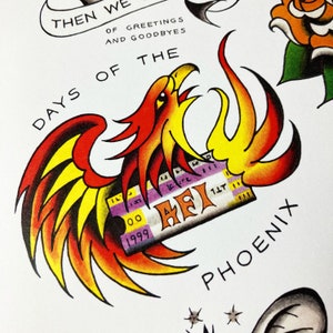 AFI Tattoo Flash - Art of Drowning - Etsy