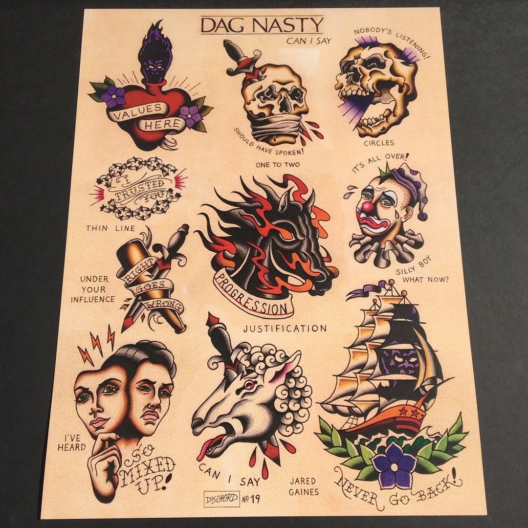 Dag Nasty Tattoo Flash - Etsy