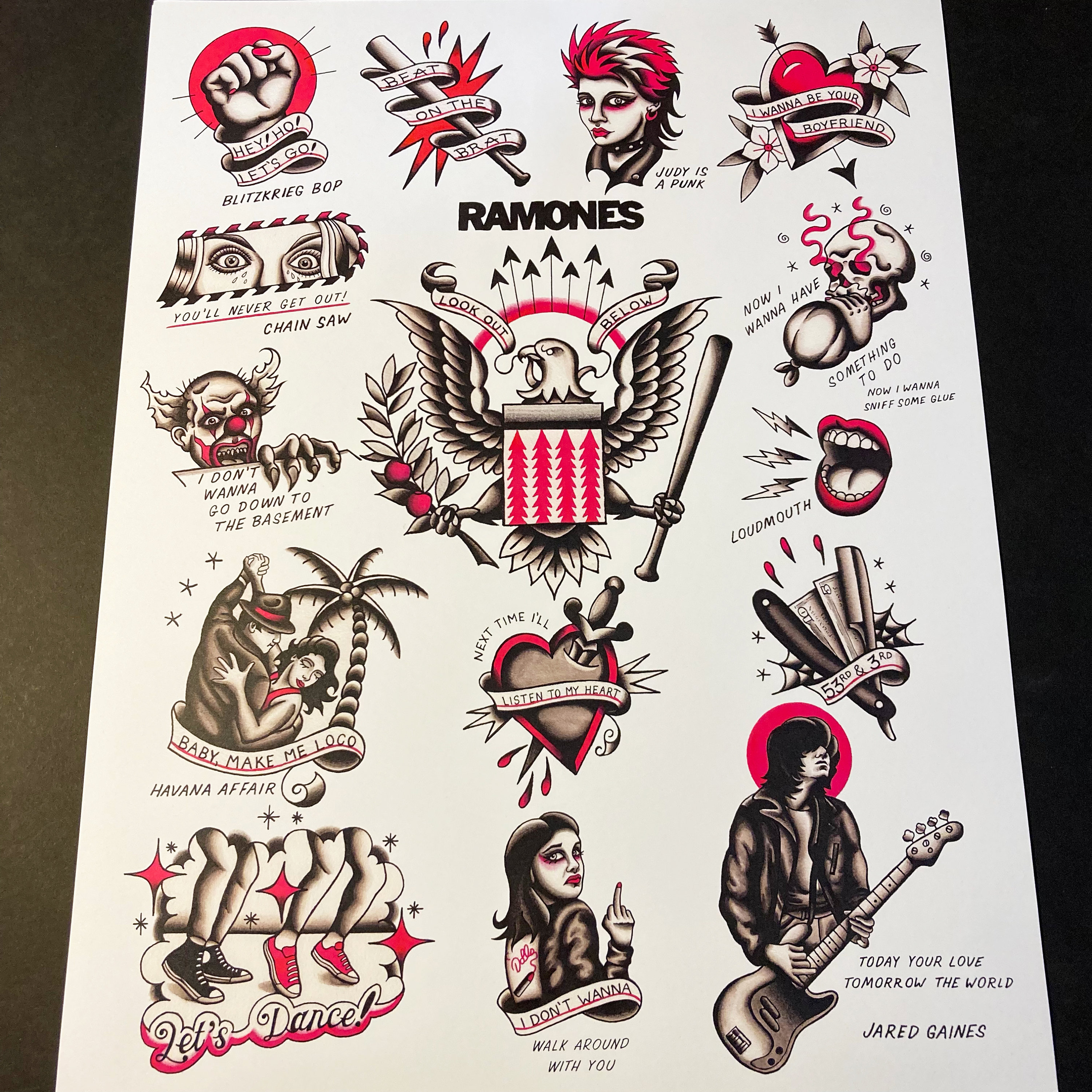 Ramones Tattoo Flash | Etsy