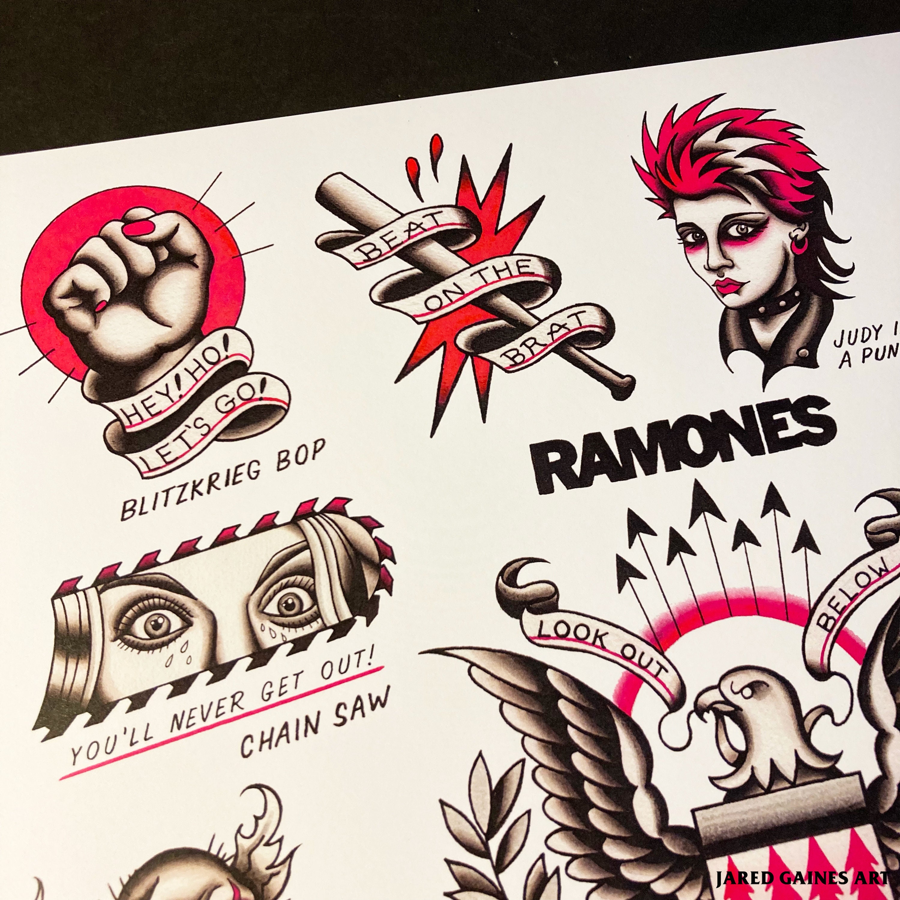 Ramones Tattoo Flash - Etsy