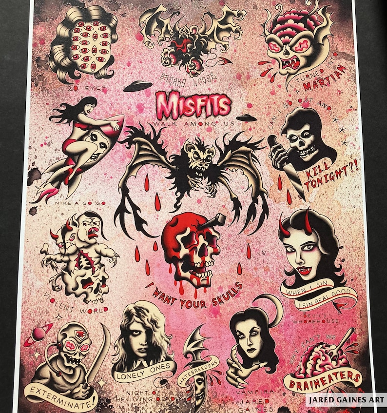 Misfits Tattoo Flash II - Etsy