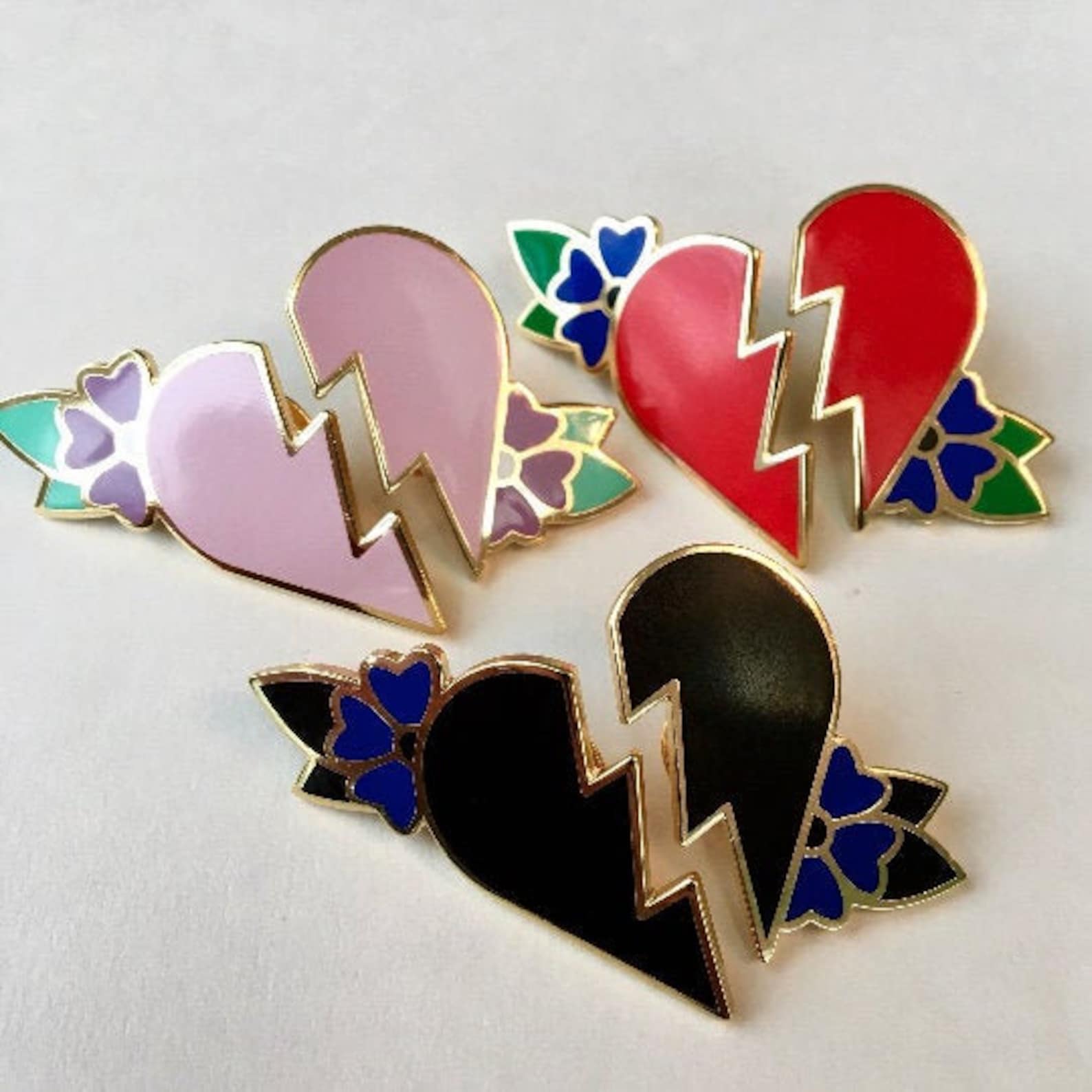 Valentine Heart Pin Set - Etsy