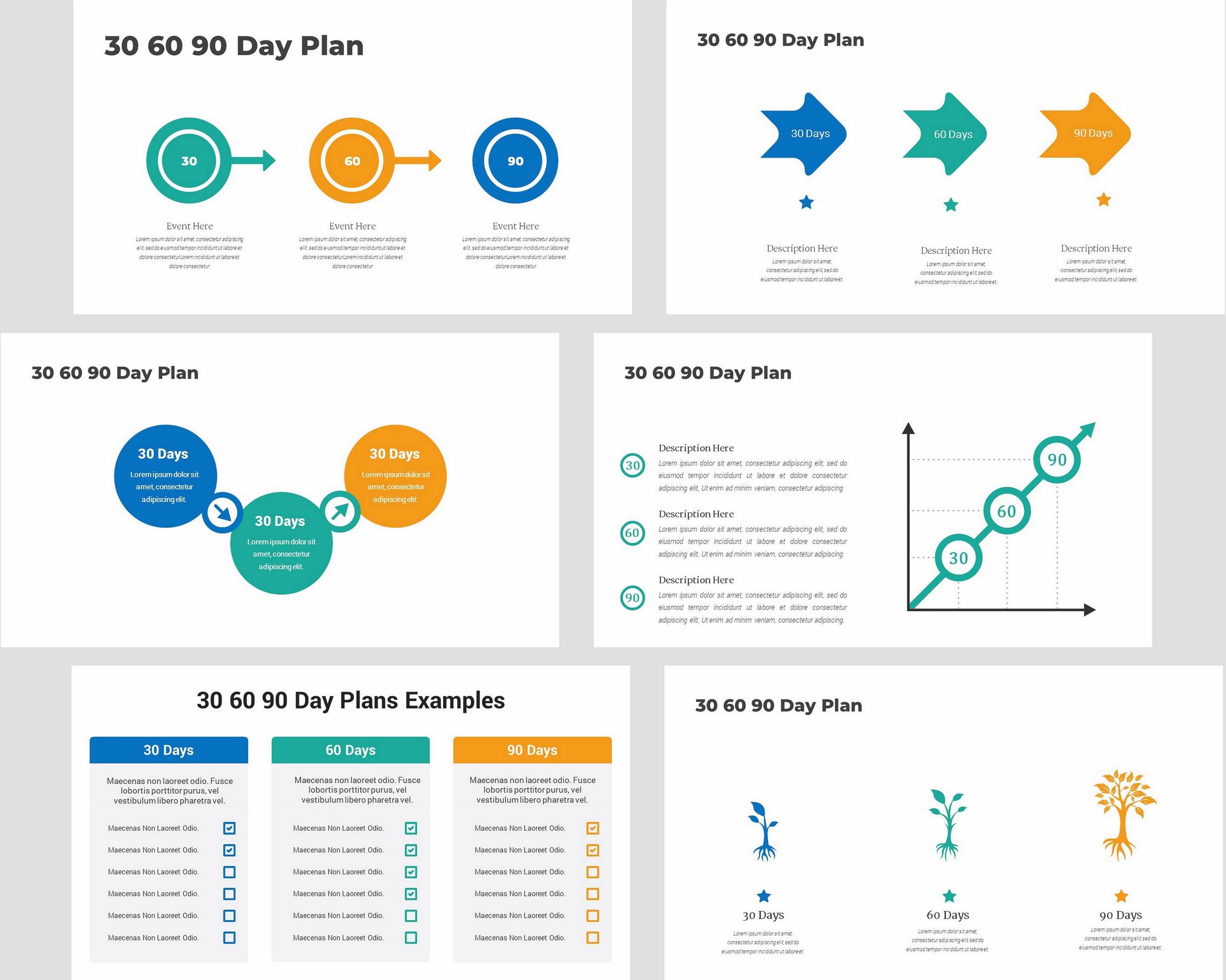 30 60 90 Day Plan Template Powerpoint, 30 60 90 Template, 30 60 90 Day ...