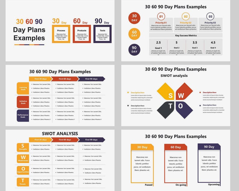 30 60 90 Day Plan Template Powerpoint, 30 60 90 Template, 30 60 90 Day ...