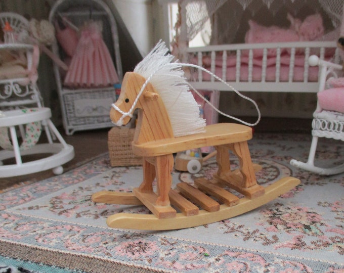 Miniature Rocking Horse Mini Oak Wood Rocking Horse - Etsy