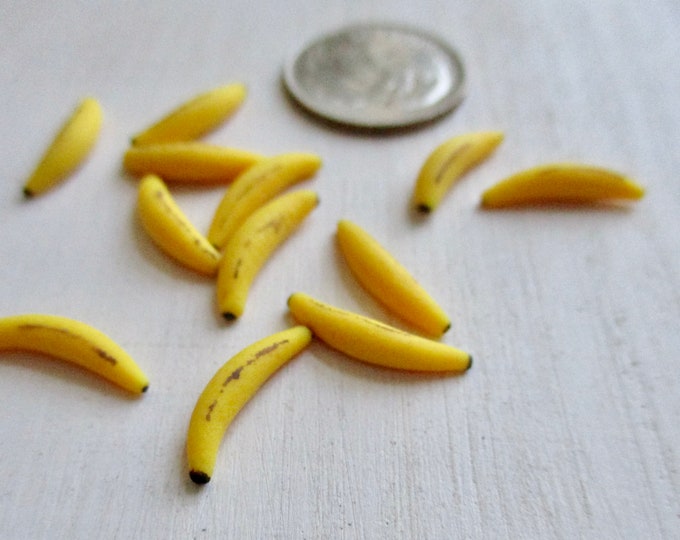 Miniature Bananas, 12 Single Mini Bananas, Style 54, Dollhouse ...