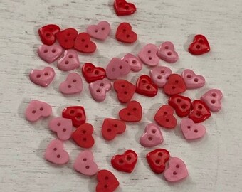 Tiny heart buttons | Etsy