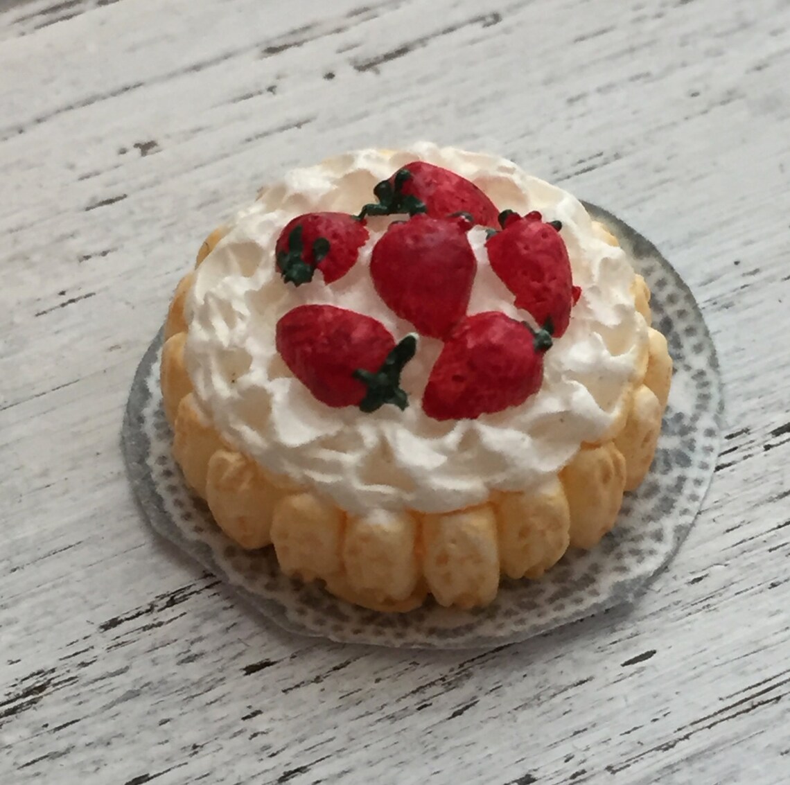 Miniature Lady Finger Strawberry and Whip Cream Cake - Etsy