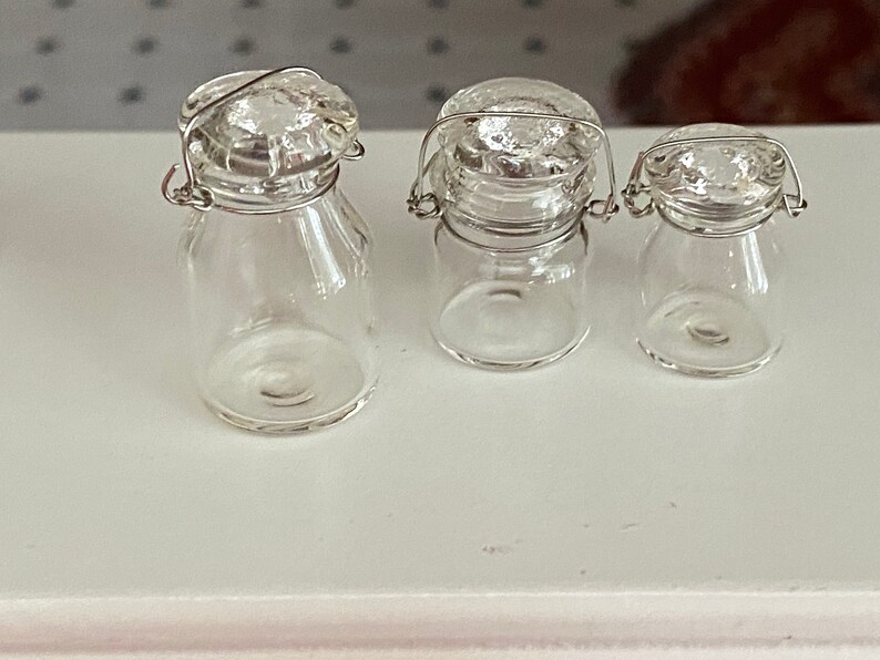 Miniature Glass Canisters Mini Canning Jars 3 Piece Set - Etsy