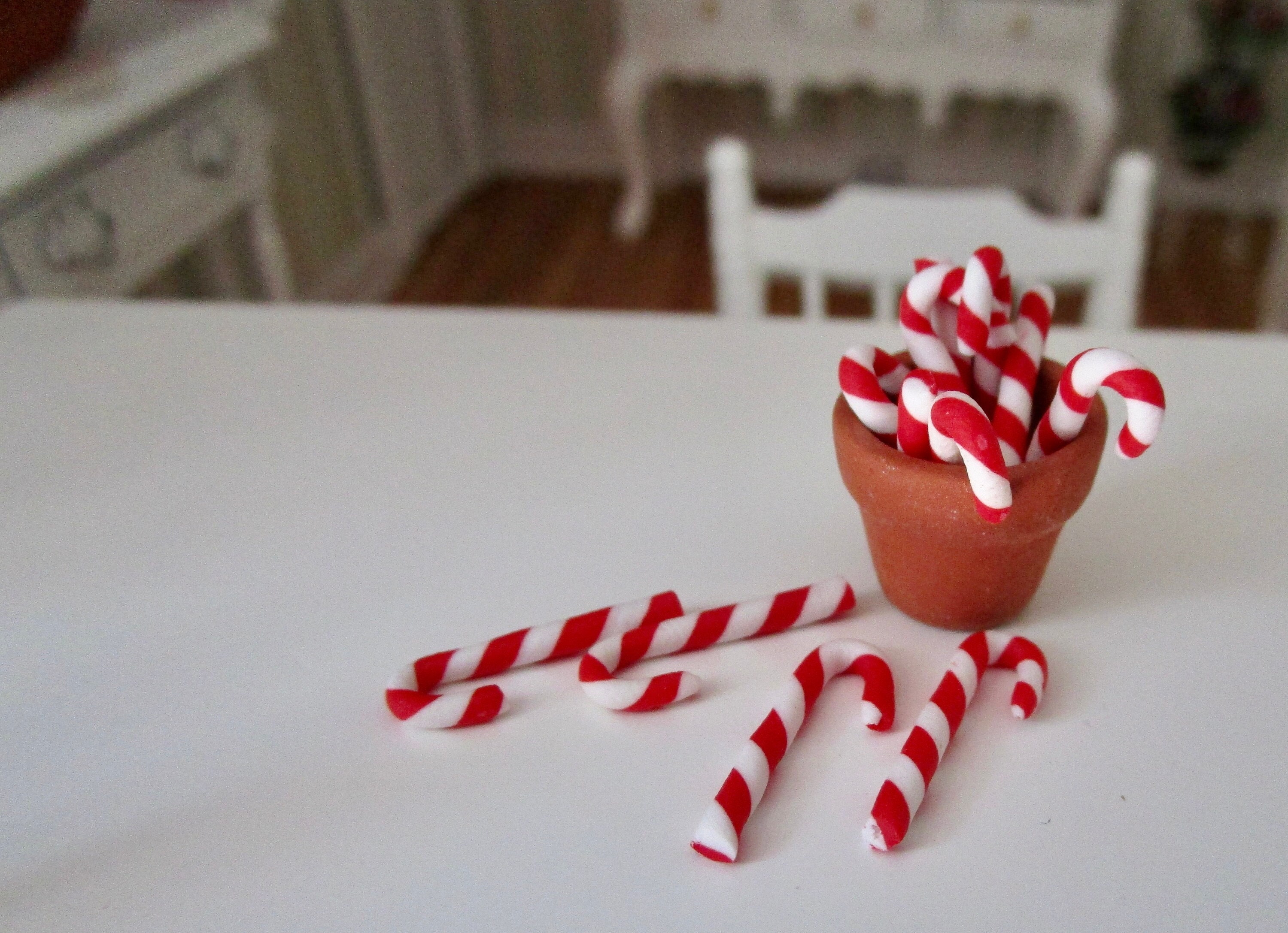 Miniatures Miniature Candy Canes Dollhouse 1 Inch Scale Half Inch Scale ...