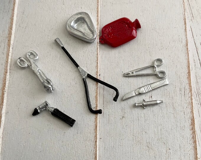 Miniature Medical Set, Mini Medical Tools Supplies, 8 Piece Set ...