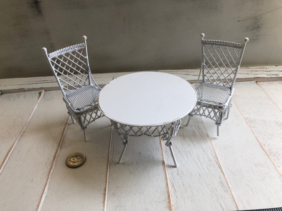 Miniature Table and Chair Set White Gathering Table and | Etsy