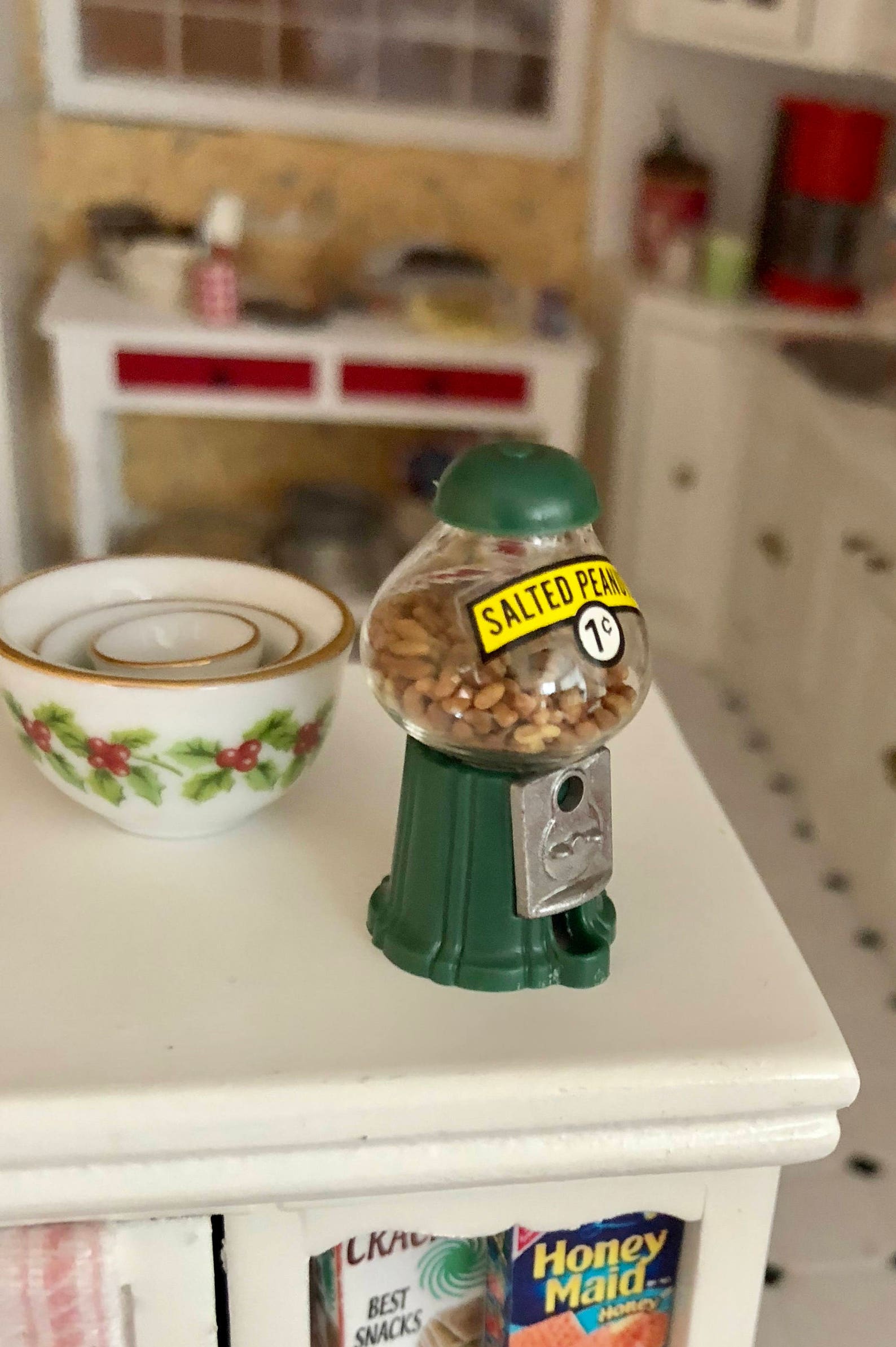 Miniature Peanut Machine Filled Green Coin Peanut Machine | Etsy