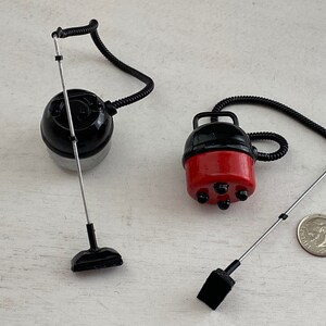 Miniature Vacuum, Mini Workshop Vacuum, Choose Red or Silver, Dollhouse ...
