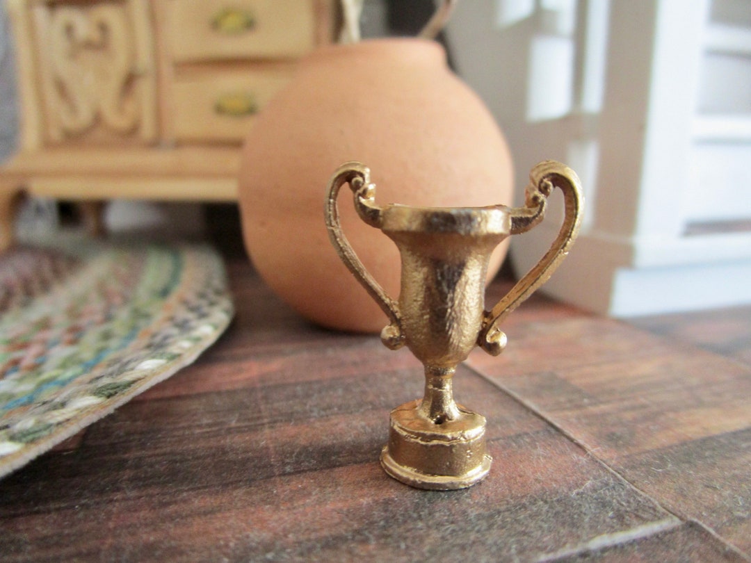 Miniature Trophy, Mini Gold Trophy Cup Figurine, Style 05, Dollhouse ...