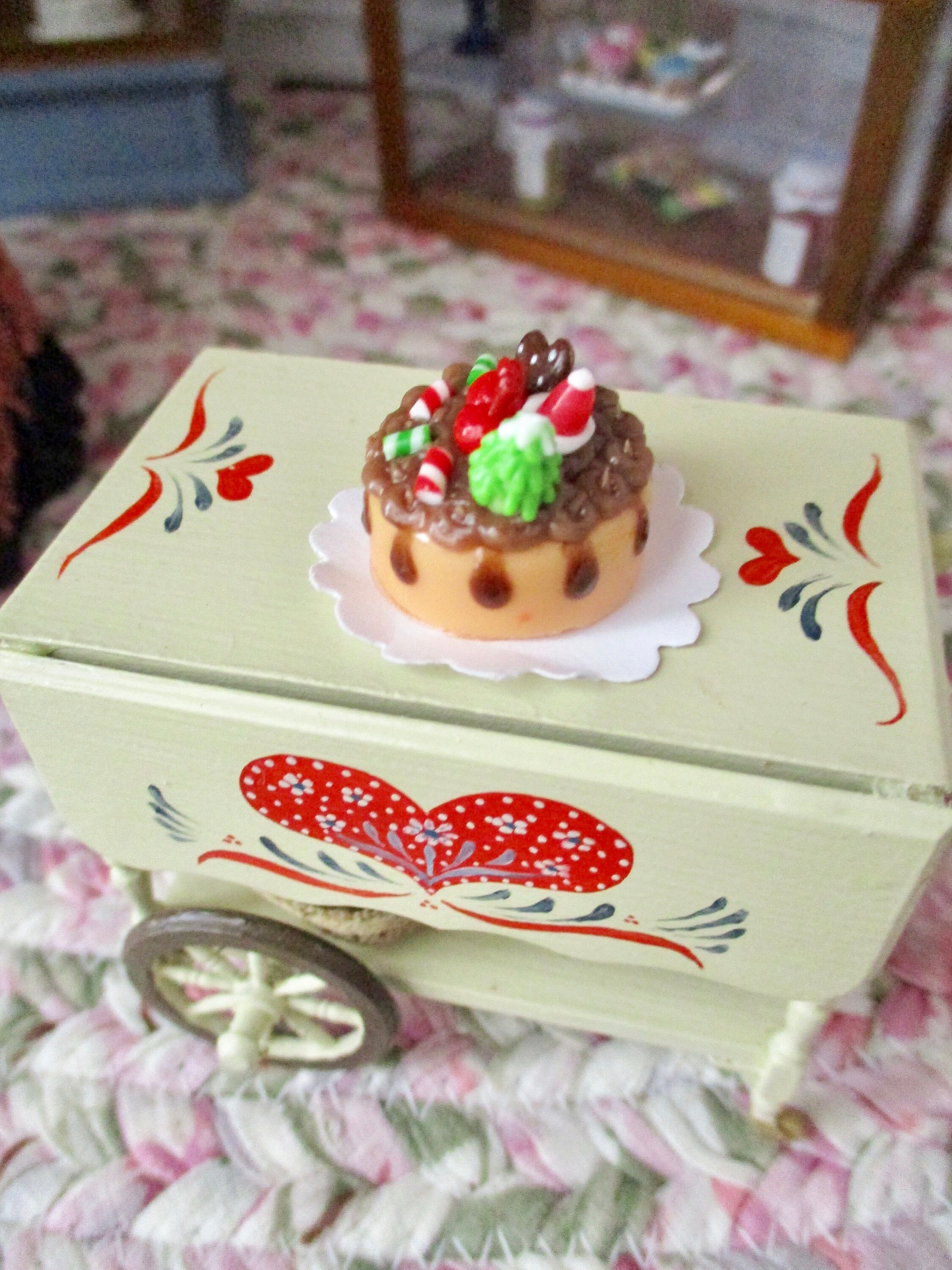 Pastel en miniatura Mini pastel de Navidad decorado en papel | Etsy