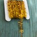 Miniature Tinsel Garland, Gold, 2 Yards, Dollhouse Miniature, 1:12 ...