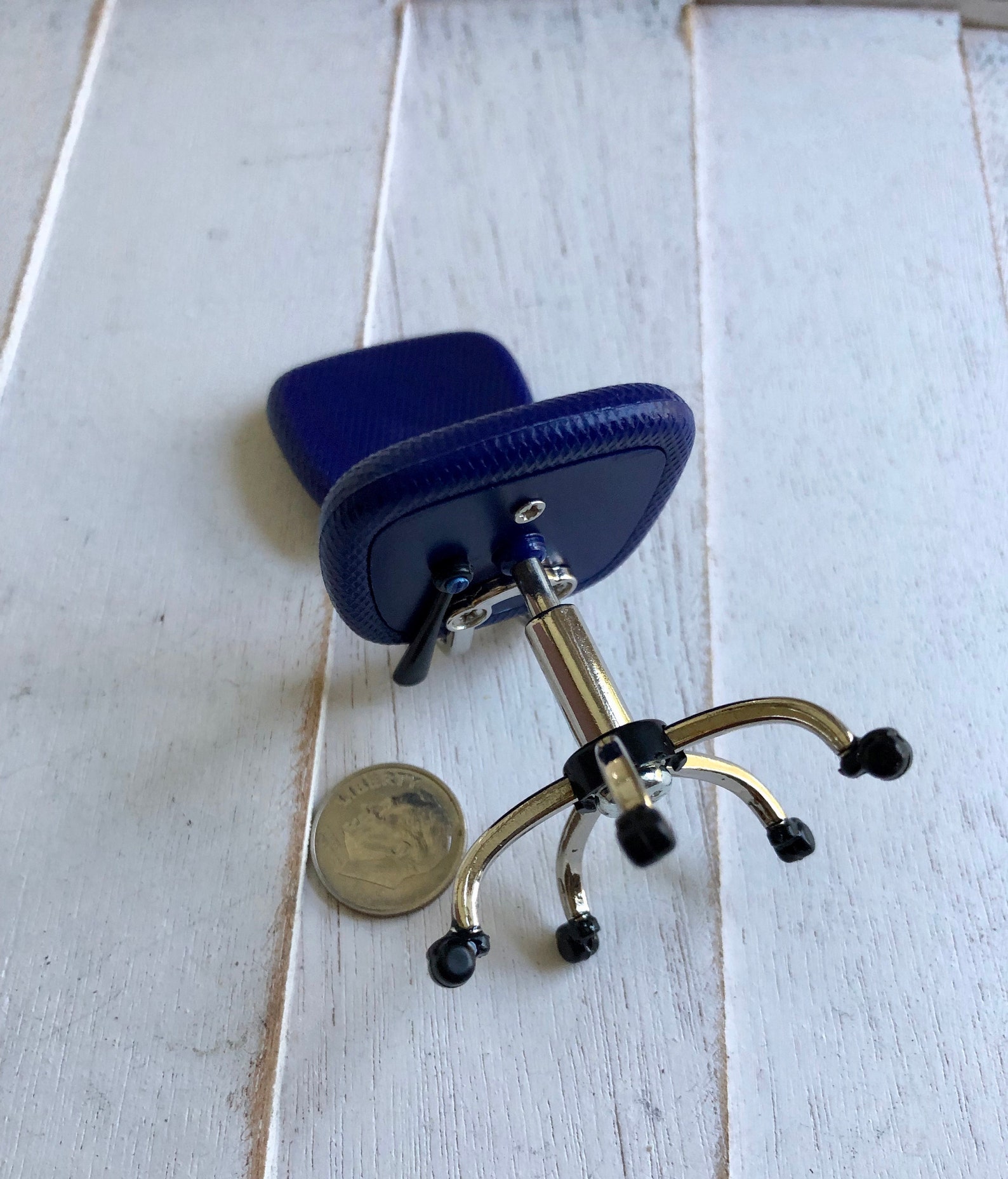 Miniature Swivel Office Chair Mini Blue Desk Chair Dollhouse - Etsy