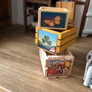 Miniature Wood Crate Mini Wood Fruit Crate With Clover Label - Etsy