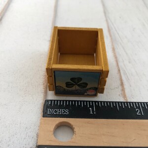 Miniature Wood Crate Mini Wood Fruit Crate With Clover Label - Etsy