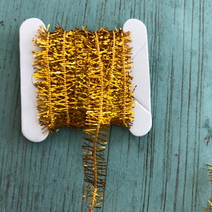Miniature Tinsel Garland, Gold, 2 Yards, Dollhouse Miniature, 1:12 ...