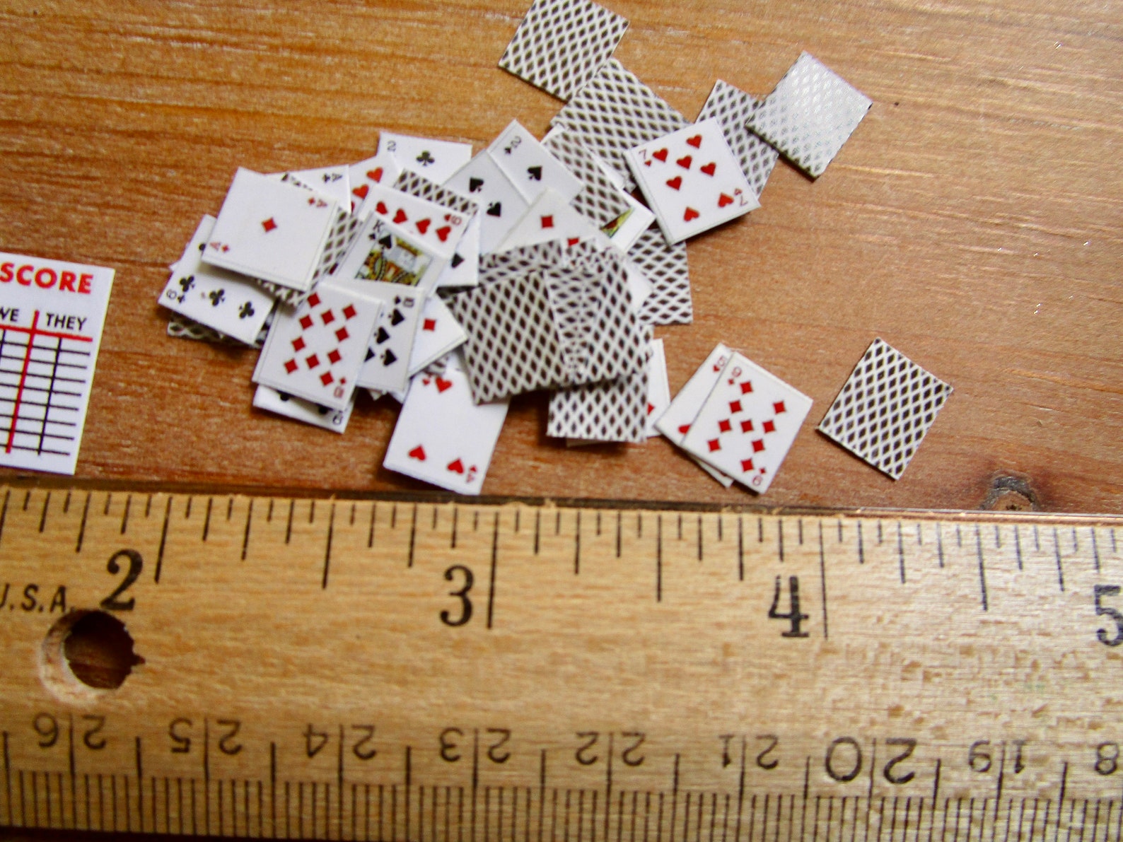 Miniature Playing Cards With Score Sheet and How to Book - Etsy