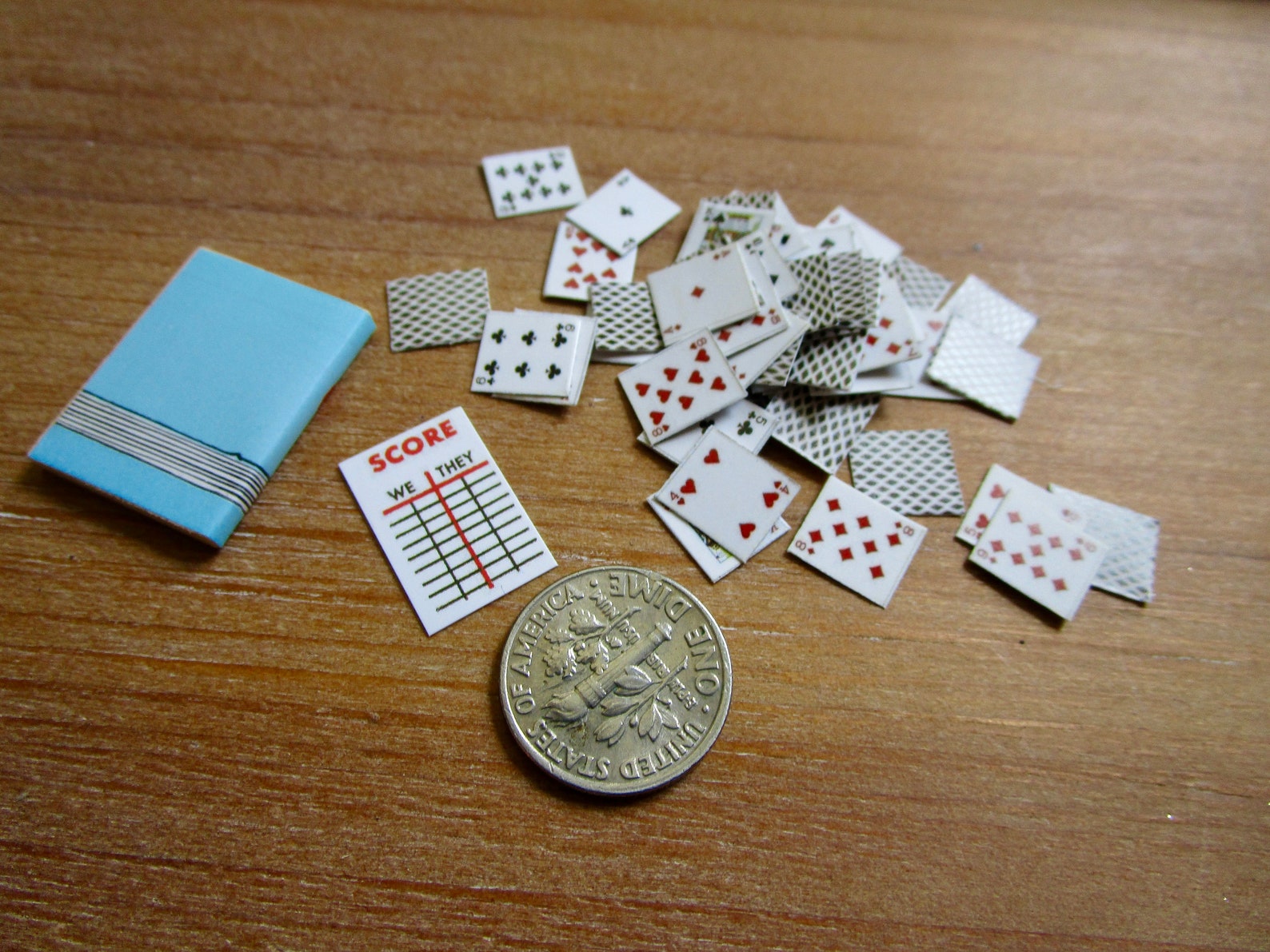 Miniature Playing Cards With Score Sheet and How to Book - Etsy