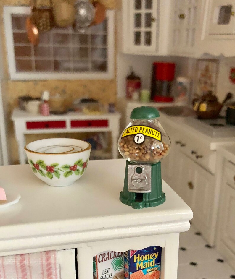 Miniature Peanut Machine Filled Green Coin Peanut Machine | Etsy