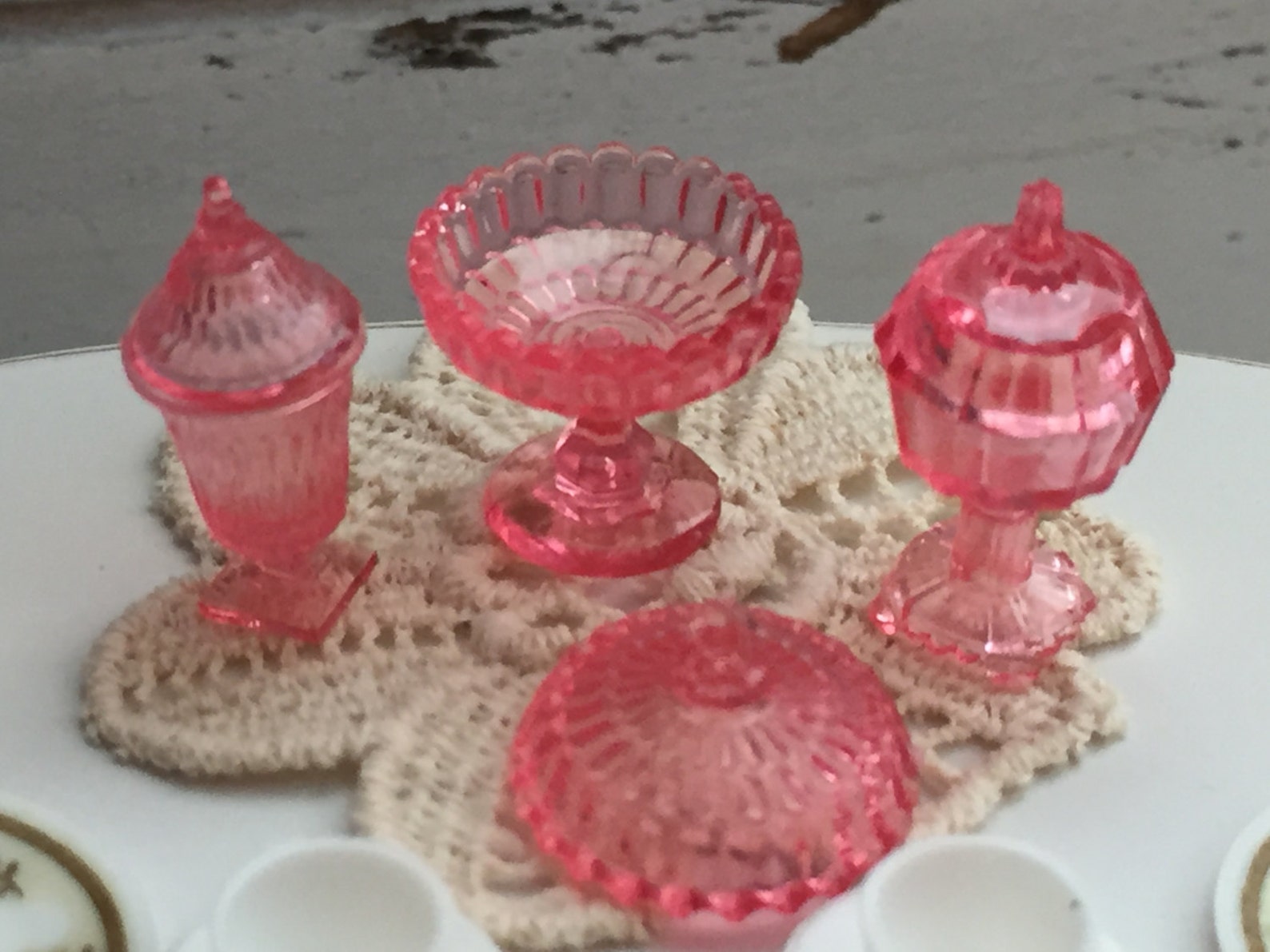 Candy Dish Set Dollhouse Miniatures 1:12 Scale Dollhouse - Etsy
