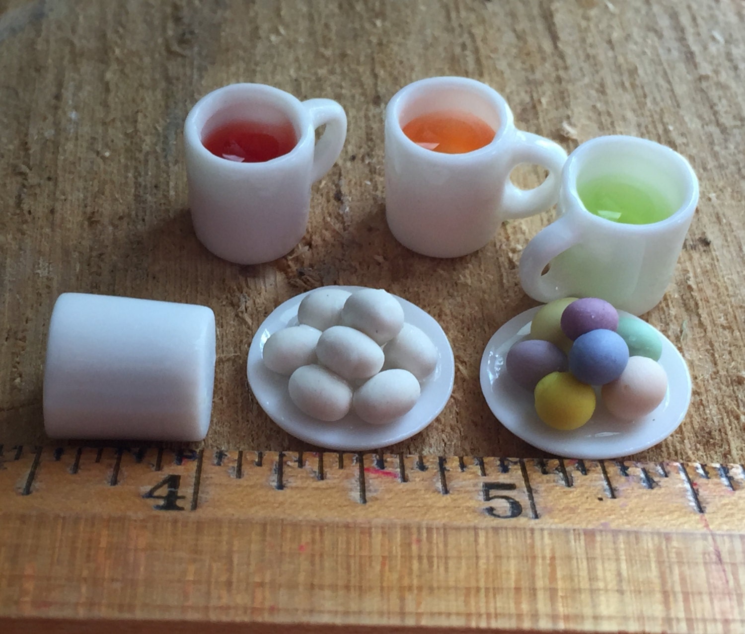 Miniature Easter Egg Coloring Set Dollhouse Miniatures 1:12 | Etsy