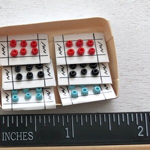 Miniature Box of Buttons, Carded Mini Buttons in Box, Dollhouse ...