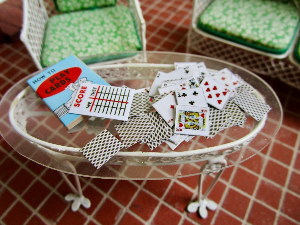 Miniature Playing Cards With Score Sheet and How to Book - Etsy