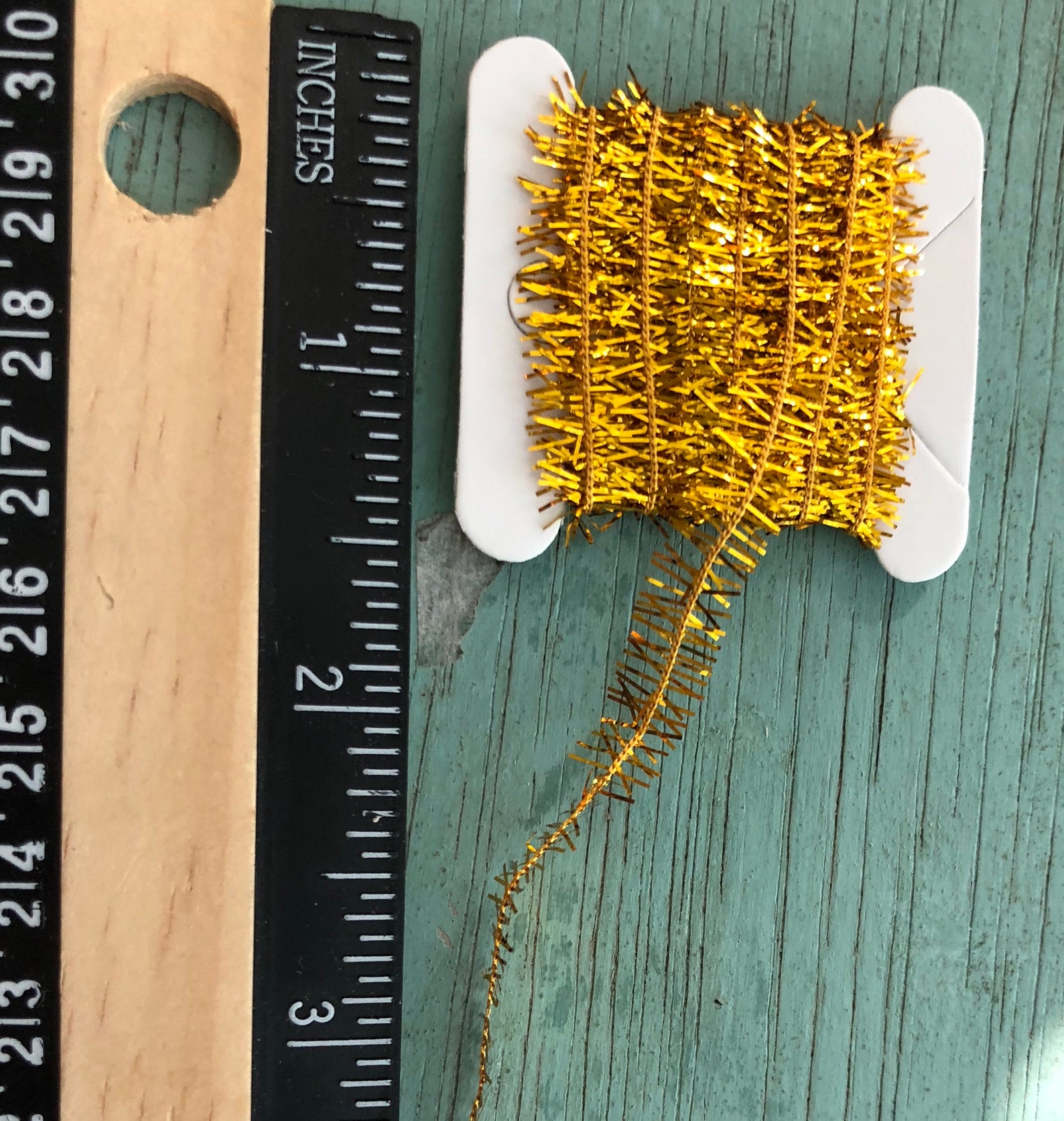 Miniature Tinsel Garland Gold 2 Yards Dollhouse Miniature - Etsy