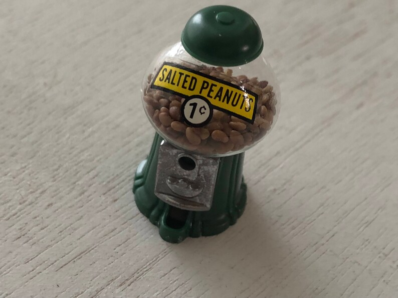 Miniature Peanut Machine Filled Green Coin Peanut Machine | Etsy