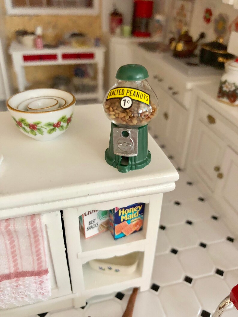 Miniature Peanut Machine Filled Green Coin Peanut Machine | Etsy