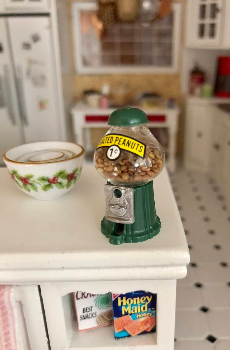 Miniature Peanut Machine Filled Green Coin Peanut Machine | Etsy
